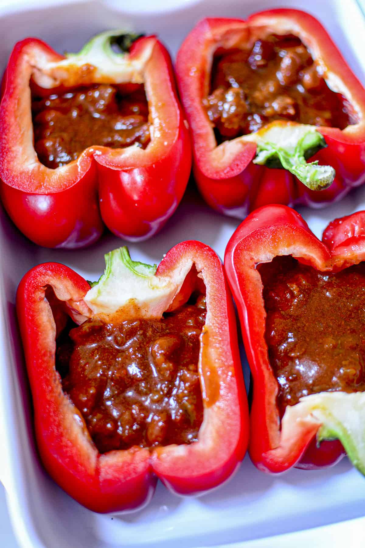 3 Ingredient Chili Stuffed Peppers - EazyGrub