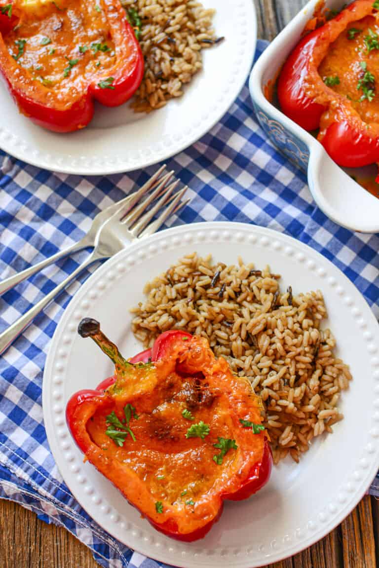 3 Ingredient Chili Stuffed Peppers - EazyGrub
