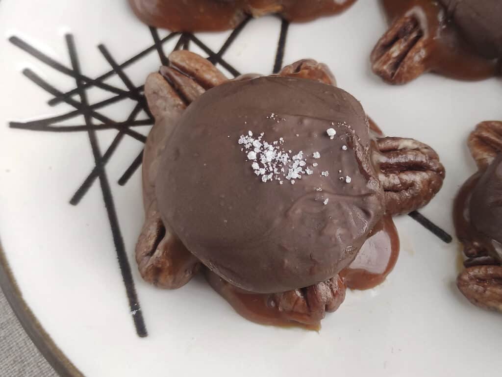 The Best 3 Ingredient Chocolate Pecan Turtles - EazyGrub
