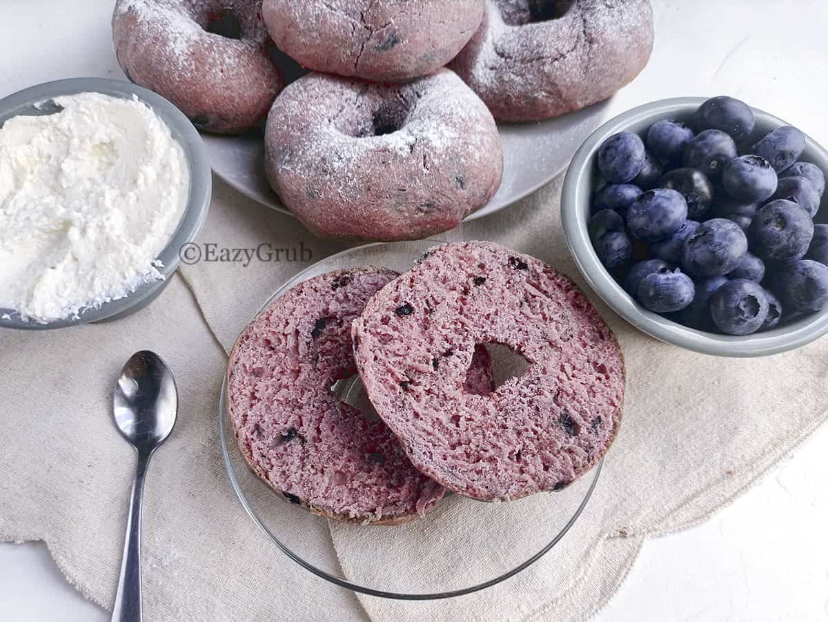 Simple 3 Ingredient Blueberry Bagels Recipe - EazyGrub