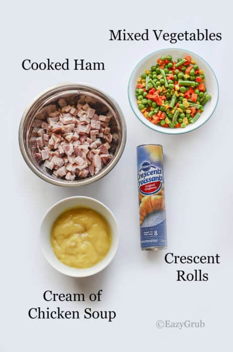 30 Minute Quick Ham Pot Pie Recipe (4 Ingredients) - EazyGrub